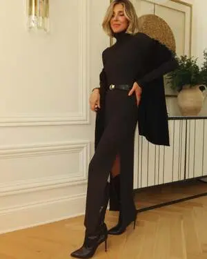 Splendid X @cellajaneblog Rib Turtleneck Dress - Black