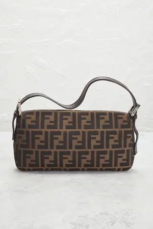 Fendi Zucca Canvas Shoulder Bag