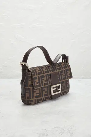 Fendi Zucca Canvas Shoulder Bag