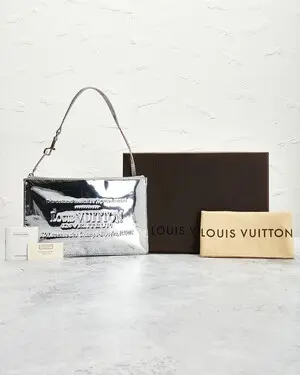 FWRD RENEW Louis Vuitton Limited Edition Monogram Miroir Pochette Platt Shoulder Bag - Silver