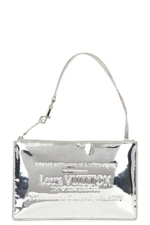 LOUIS VUITTON Limited Edition Monogram Miroir Pochette Platt Shoulder Bag In Metallic
