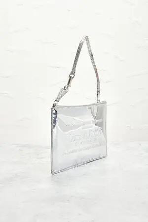 LOUIS VUITTON Limited Edition Monogram Miroir Pochette Platt Shoulder Bag In Metallic