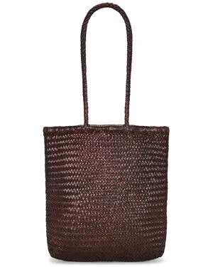 ST. AGNI Woven Leather Tote Bag