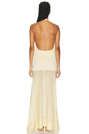 ST. AGNI Circle Hem Halter Dress