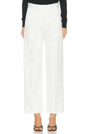 Renggli White Cotton Chino Pants - Chalk