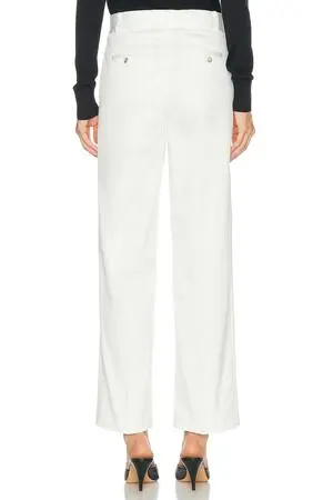 Renggli White Cotton Chino Pants