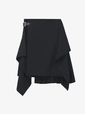 Alexander McQueen Draped Kilt - Black