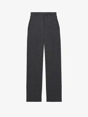 Alexander McQueen Flecked Pinstripe Tailored Trousers - Grey