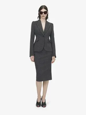 Alexander McQueen Flecked Pinstripe Single-breasted Jacket