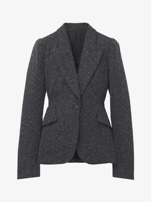 Alexander McQueen Flecked Pinstripe Single-breasted Jacket