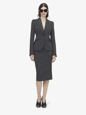 Alexander McQueen Flecked Pinstripe Single-breasted Jacket
