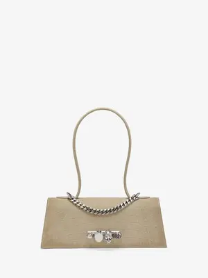 Alexander McQueen Jewelled Top Handle - Light Brown
