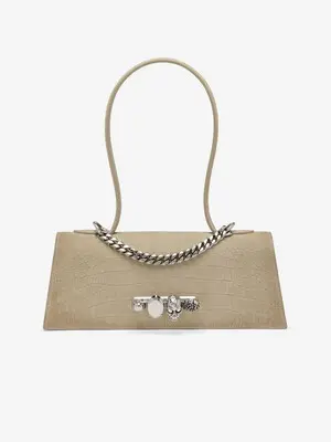 Alexander McQueen The Jewelled Shoulder Bag - Light Brown