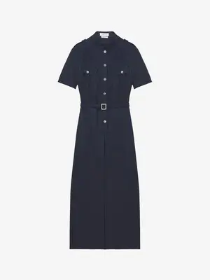 Alexander McQueen Uniform Midi Dress - Indigo