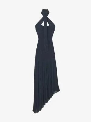 Alexander McQueen Asymmetric Ruched Dress - Navy