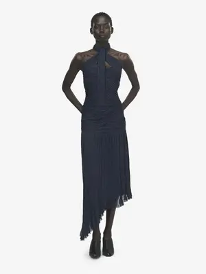 Alexander McQueen Asymmetric Ruched Dress