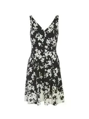 Ralph Lauren Floral Print Sleeveless Mini Dress - Black