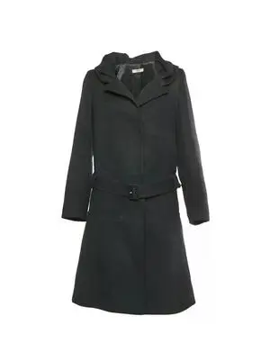 Prada Belted Wool Overcoat