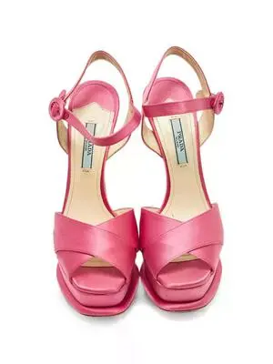 Prada Crisscross Heeled Sandals