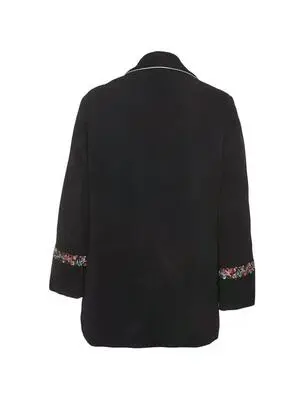 Etro Floral-embroidered Crepe Blazer - Black