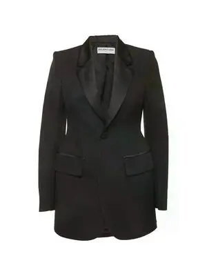 Balenciaga Single-breasted Blazer With Satin Trim