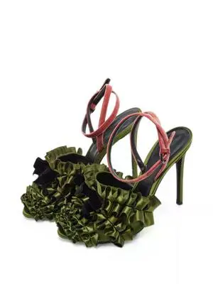 Marco De Vincenzo Ruffled Heeled Sandals