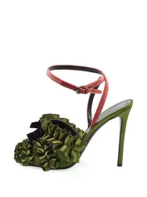 MARCO DE VINCENZO Marco De Vincenzo Ruffled Heeled Sandals