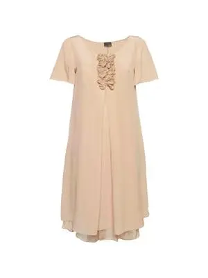 Fendi Silk Frilled Detail Mini Dress