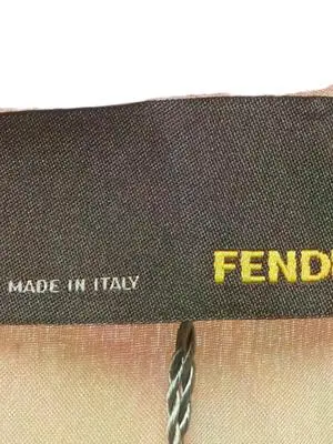Fendi Silk Frilled Detail Mini Dress