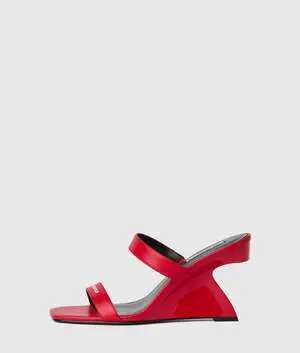 KL JEANS Waverly Double-strap Wedge Sandals - Red