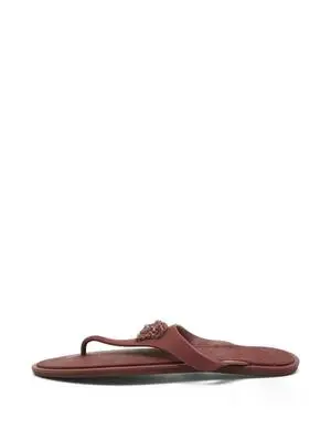 Versace Medusa Flat Sandals - Red