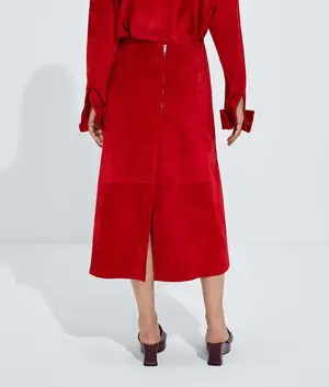 Bottega Veneta Suede Leather Skirt