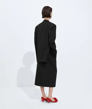 Bottega Veneta Cotton Gabardine Skirt - Double Black