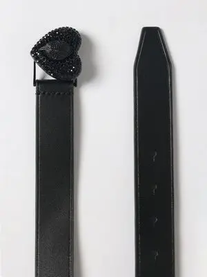 Kurt Geiger Eagle Leather Belt With Jewelled Buckle