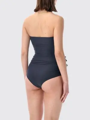 Magda Butrym One Piece Swimsuit With Ruffle Embellishment