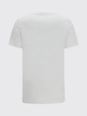 Balmain Slim Fit Contrasting Logo Cotton T-shirt - White