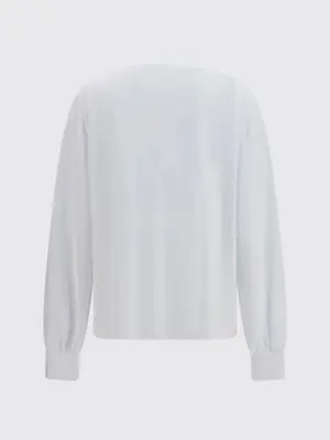 GANNI Relaxed Fit Cotton Jumper With Contrast Logo