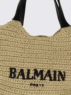 Balmain Raffia Shoulder Bag