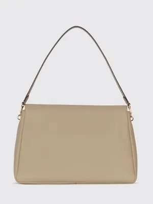 Tory Burch Charlie Large Smooth Leather Shoulder Bag - Grey