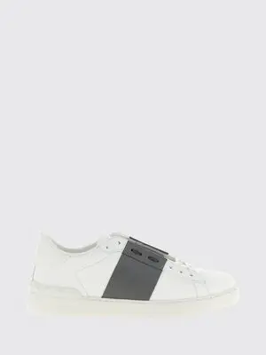 Valentino Garavani Open Calf Leather Sneakers With Contrasting Band - White 2