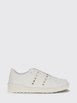 Valentino Garavani Rockstud Untitled Calf Leather Sneakers - White