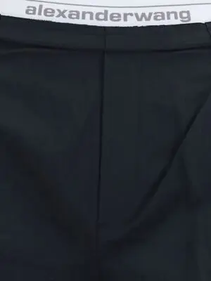 Alexander Wang Cotton Blend Shorts With Logo Elastic Waistband