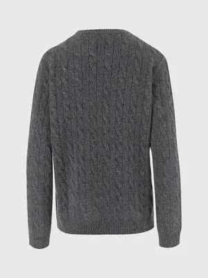 Valentino Garavani Slim Fit Crewneck Jumper In Pure Virgin Wool - Grey