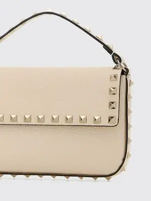 Valentino Garavani Rockstud Calf Leather Mini Handbag - Ivory