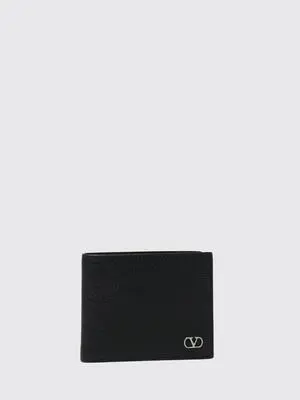 Valentino Garavani Vlogo Signature Calf Leather Bifold Wallet - Black