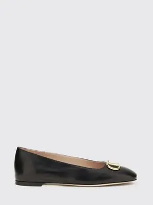 Valentino Garavani Vlogo Signature Calf Leather Ballet Flats - Black