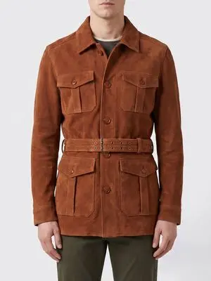 SCHOTT Suede Belted Utility Jacket