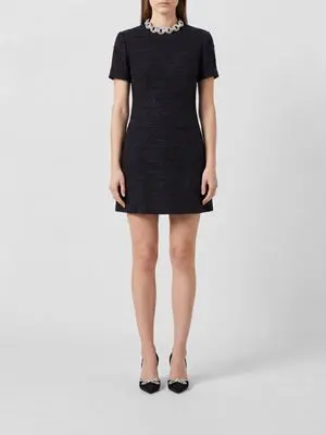 Valentino Garavani A-line Mini Dress With Rhinestone Embellishment - Black