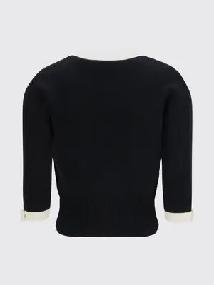 Valentino Garavani Slim Fit Cotton Cardigan With V-neck And Contrast Trim