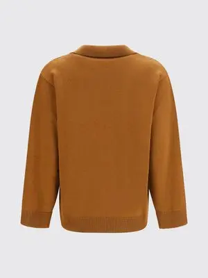 Valentino Garavani Long-sleeved Knitted Cashmere Polo With V-neck - Leather